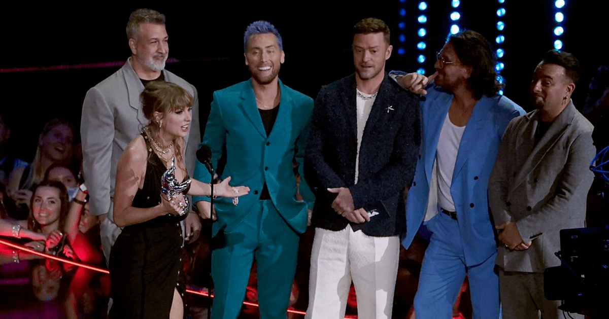 NSYNC Reunites at VMAS, Present Award to Taylor Swift - PopCulture.com