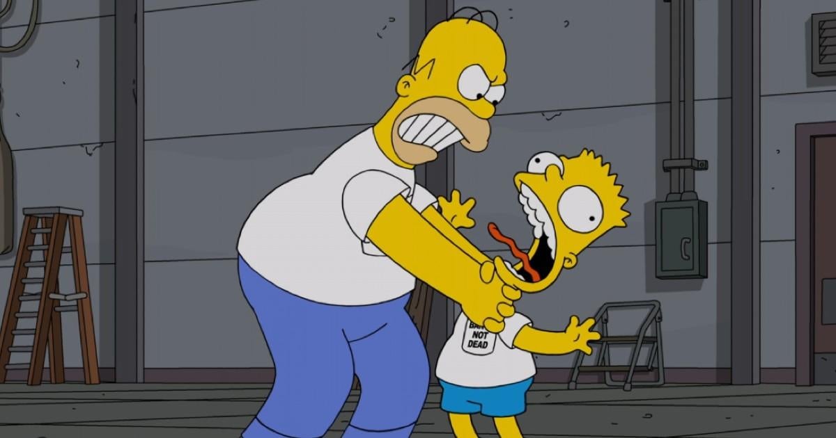'The Simpsons' Producers Humorously Mock Reports on Show Banning Homer Choking Bart - PopCulture.com