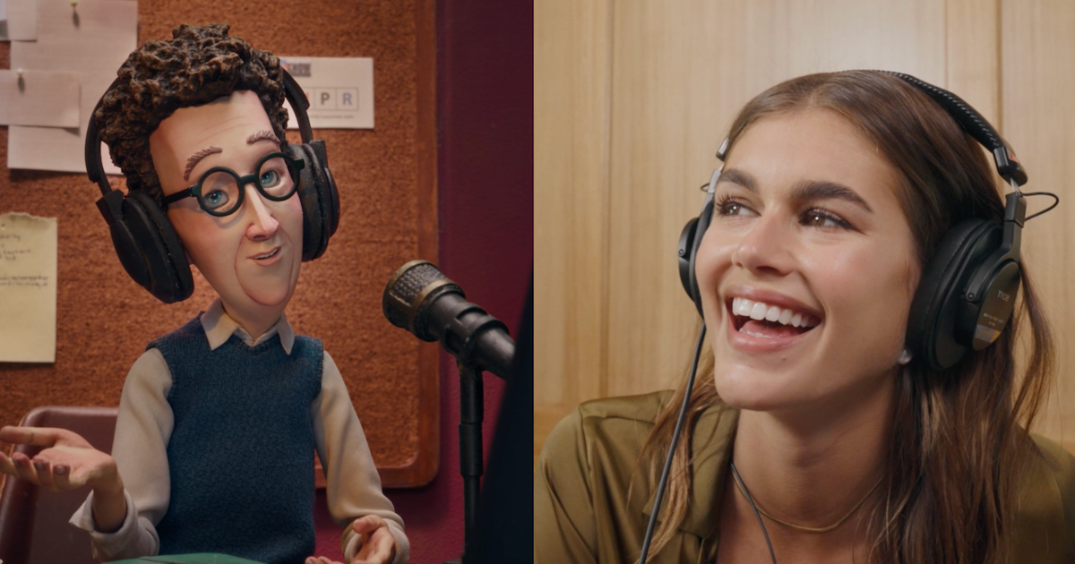 Kaia Gerber Talks 'Misleading' Beauty Standards With Animated Host in ...