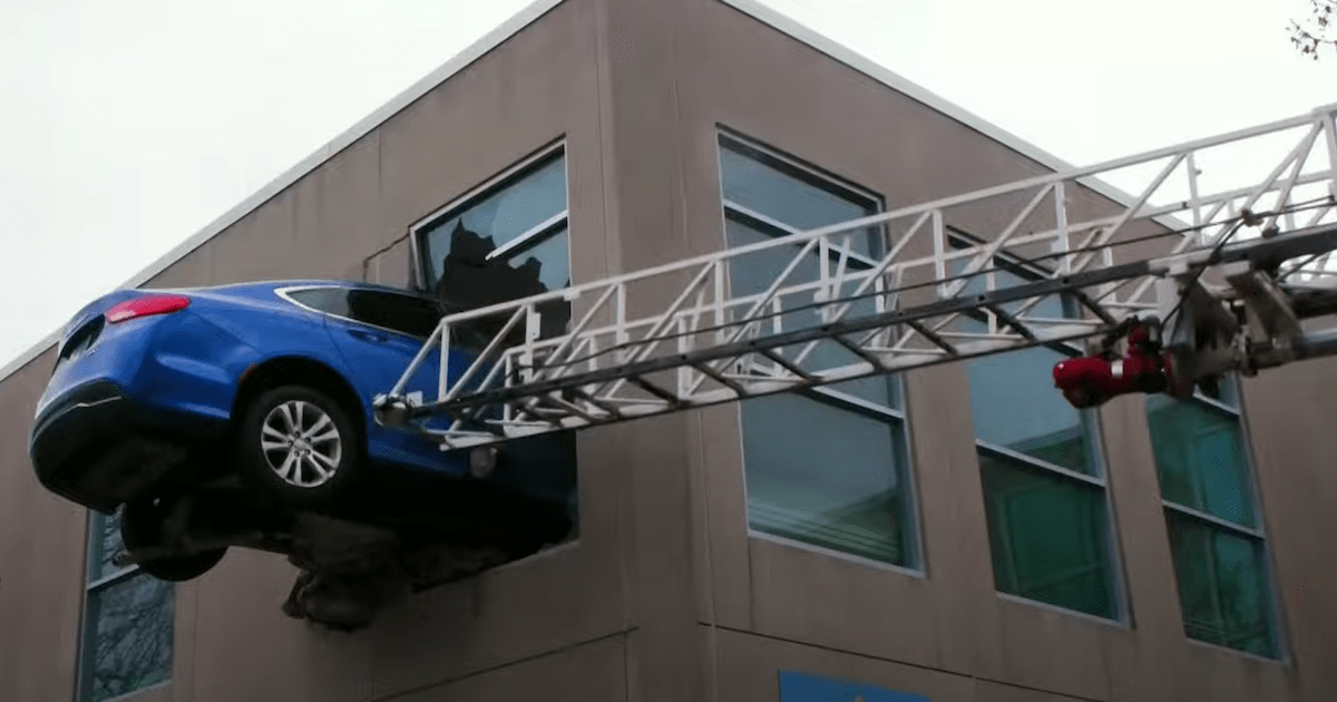 How Did a Car Get Lodged in This Building? TikTok Users Puzzled After ...