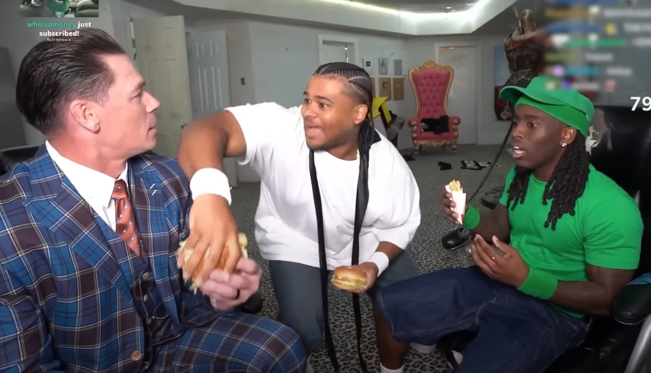 John Cena's Burger Gets Stolen Live on Twitch During Kai Cenat Stream ...