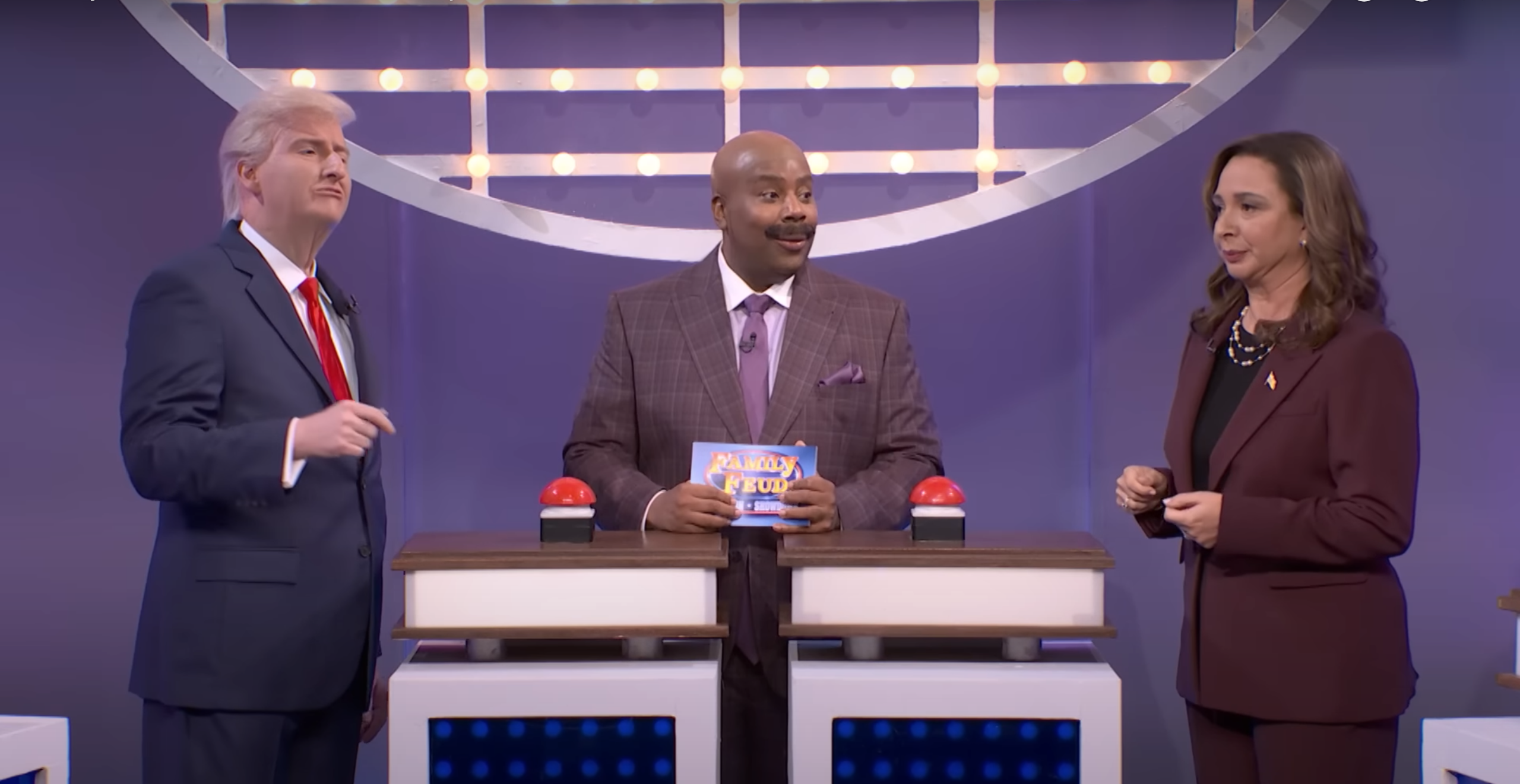 'SNL' Cold Open Puts Kamala Harris and Donald Trump on 'Family Feud' - PopCulture.com