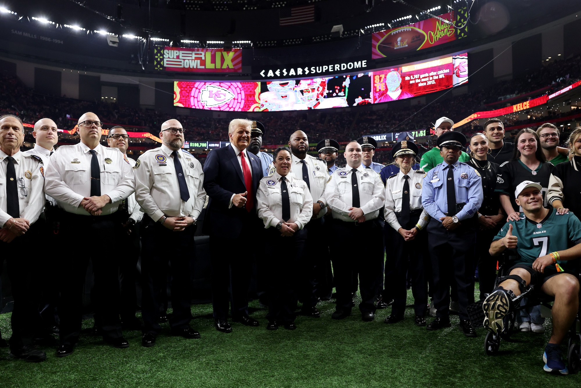 Donald Trump Receives Mixed Reaction While Appearing at Super Bowl 2025