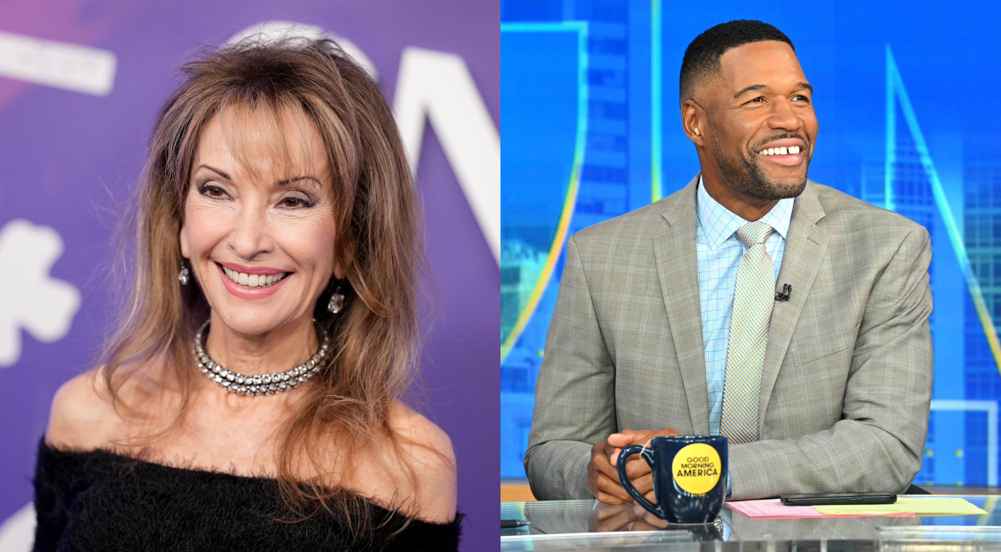 Susan Lucci Throws Water in Michael Strahan's Face on 'GMA ...