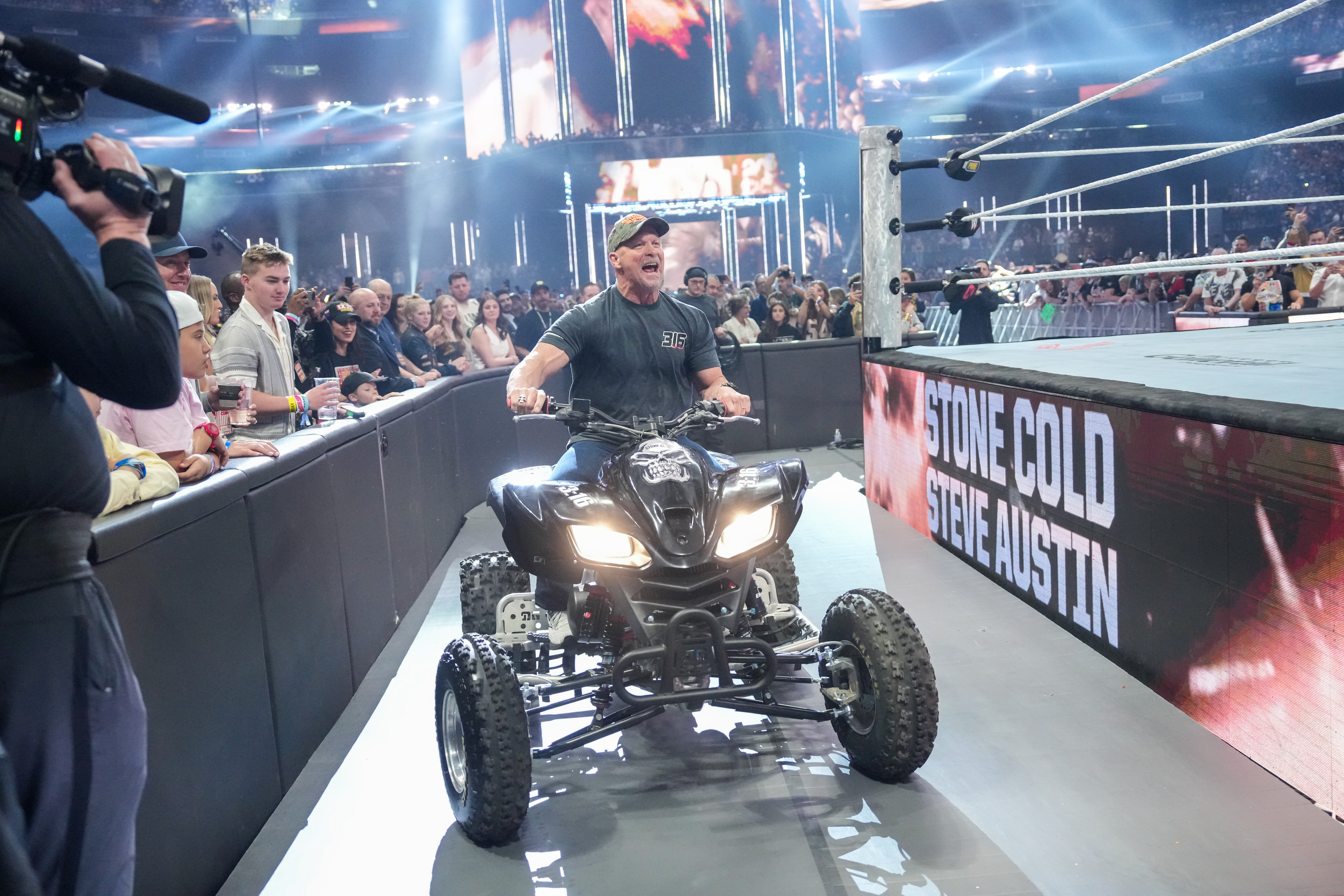 'Stone Cold' Steve Austin Crashes 4-Wheeler During WrestleMania ...