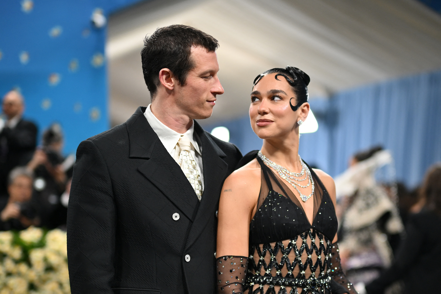 Dua Lipa Makes Red Carpet Debut With Callum Turner at the Met Gala - PopCulture.com