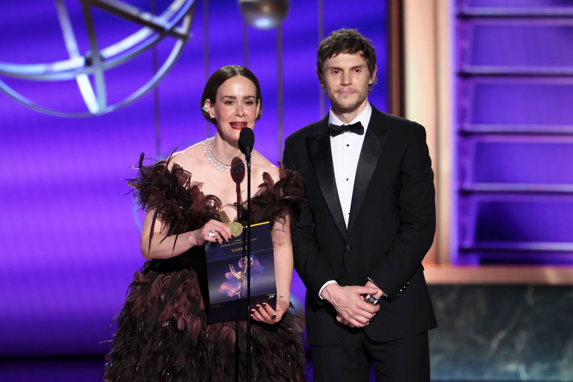 Sarah Paulson and Evan Peters Tease New 'American Horror Story' Season While Presenting at Emmys ...