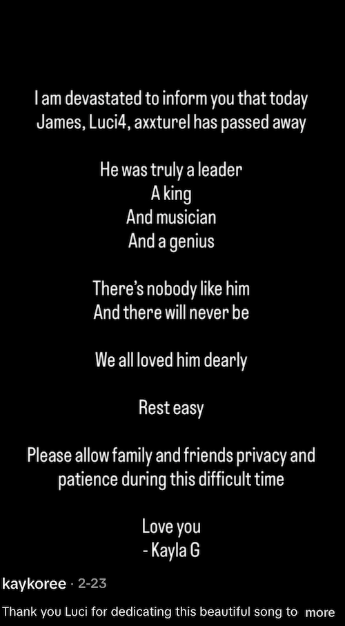 Rapper Luci4 Dead at 23 - PopCulture.com